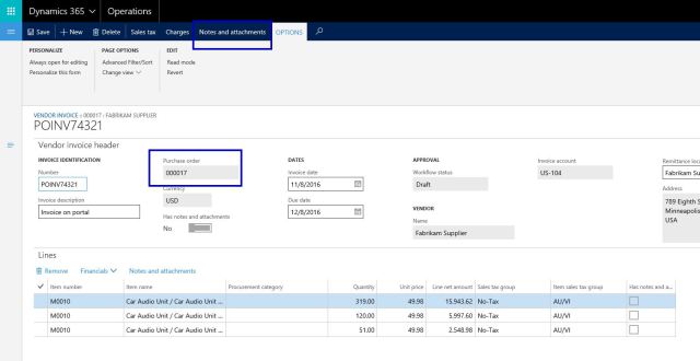 Vendor Self-service portal & Vendor collaboration in D365