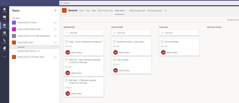 iMIS Membership Hub iFit for Microsoft Teams | Velosio